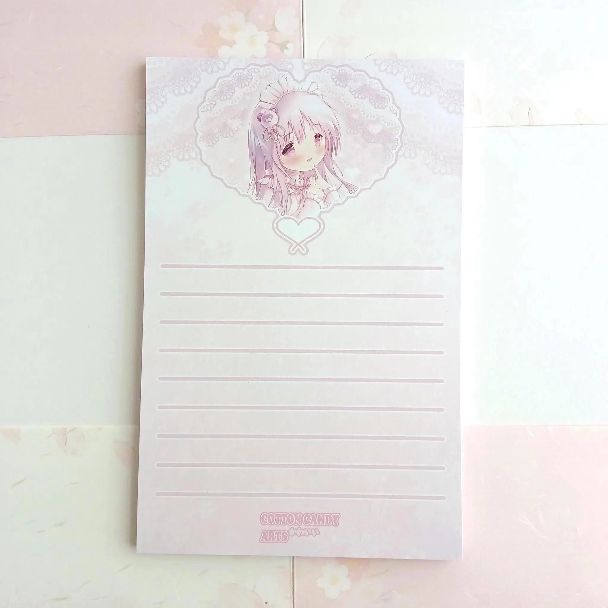 Coquette Anime Notepad – Cotton Candy Arts LLC